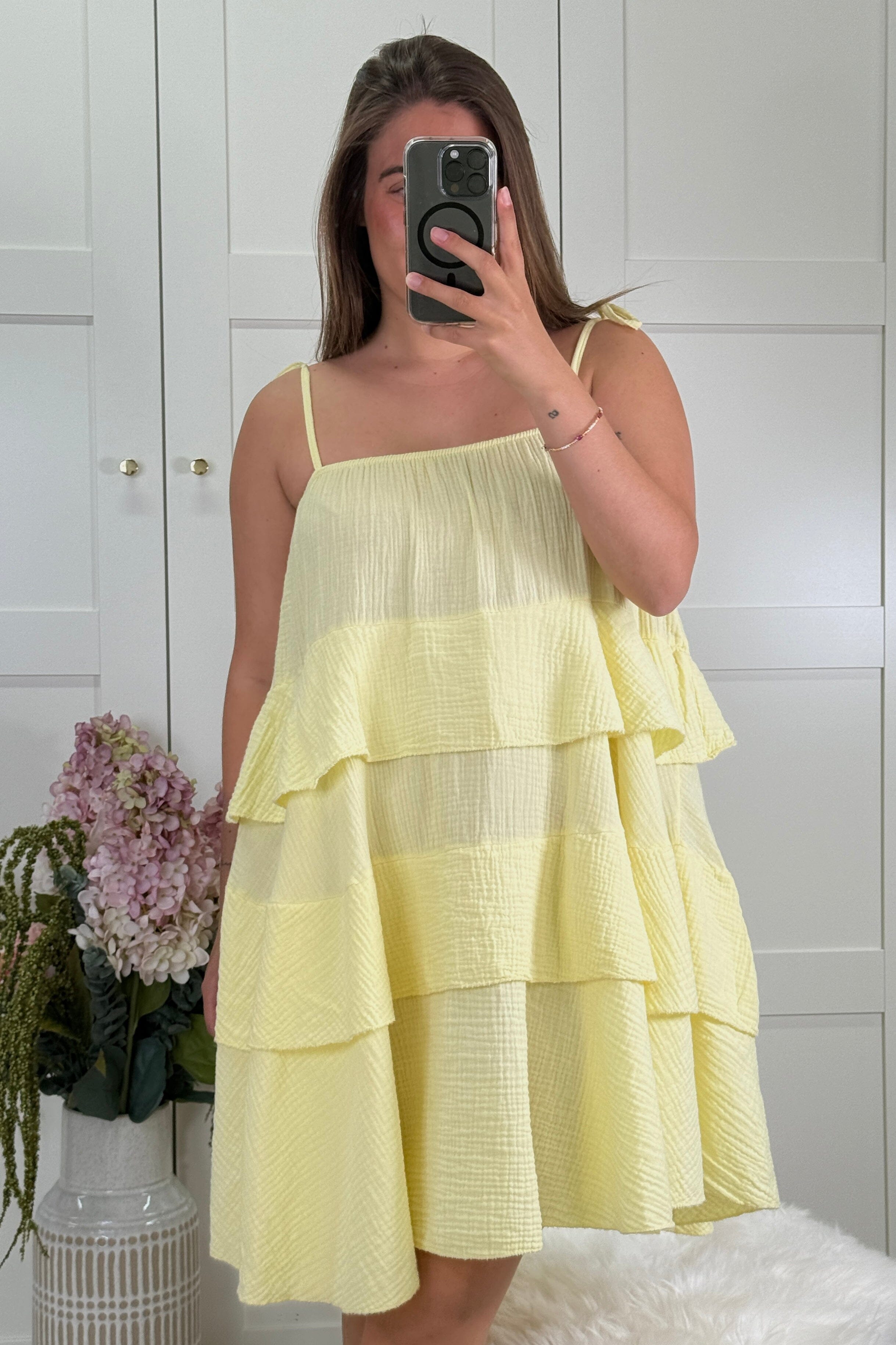 A-bee - Madison Kjole - Light yellow | Flæser