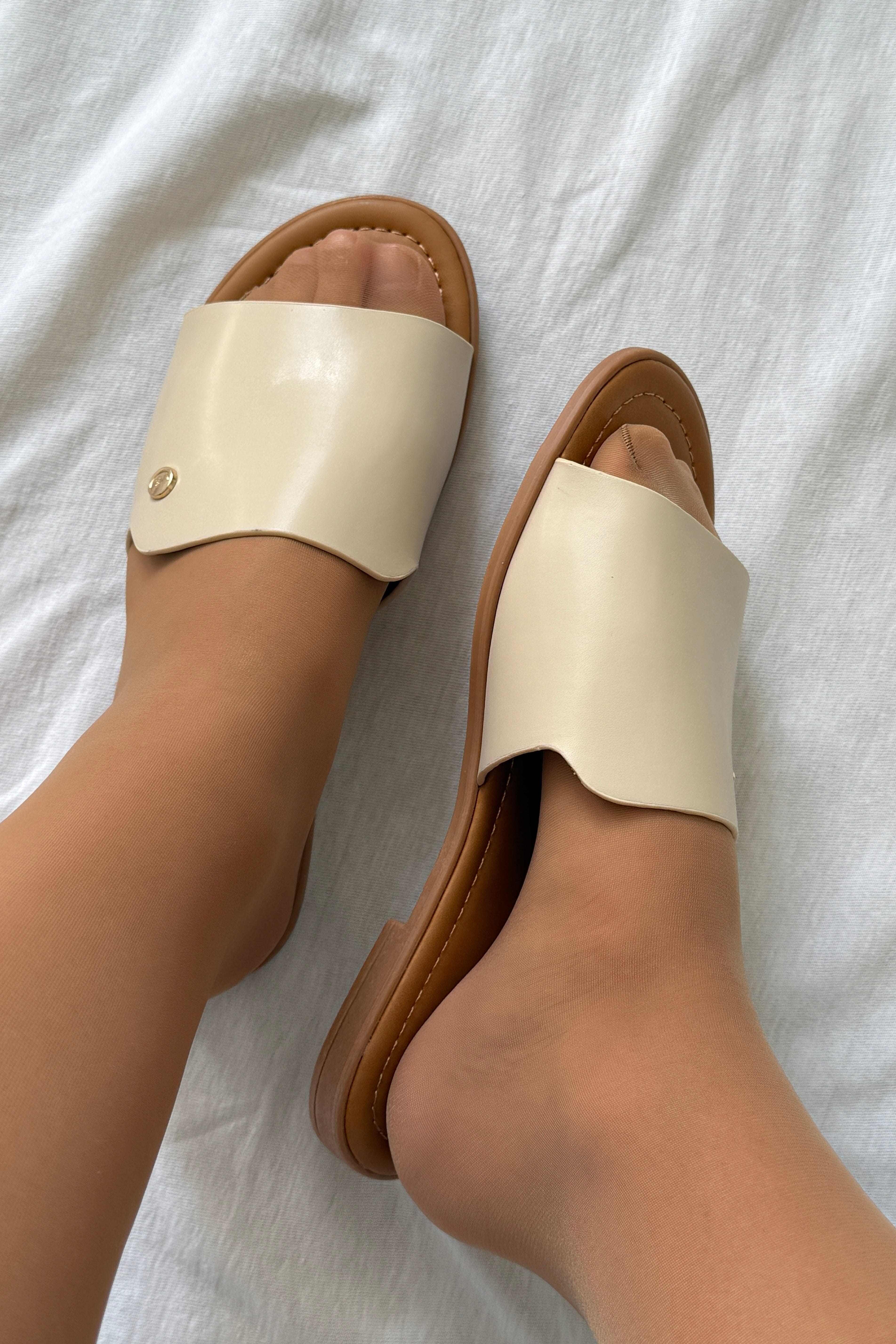 Bloom - Loreen Sandal - Beige | Flad | Åben tå