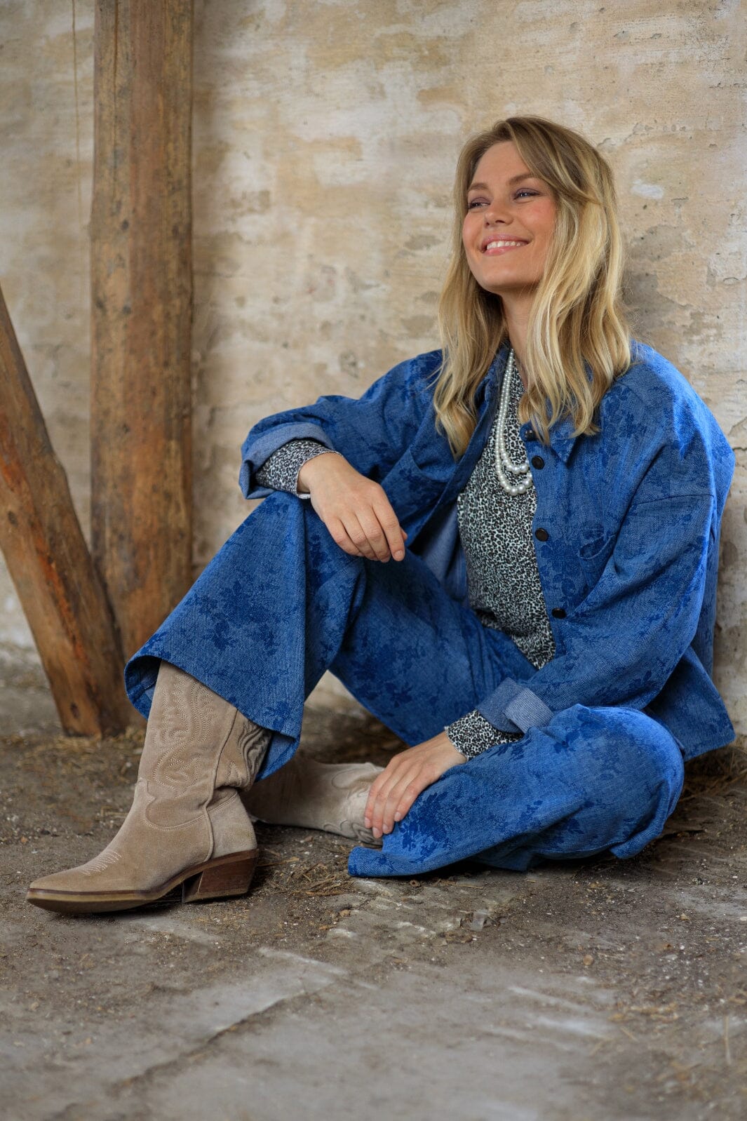 Black Colour - Bcfiola Box Pant - Denim Blue | Køb her