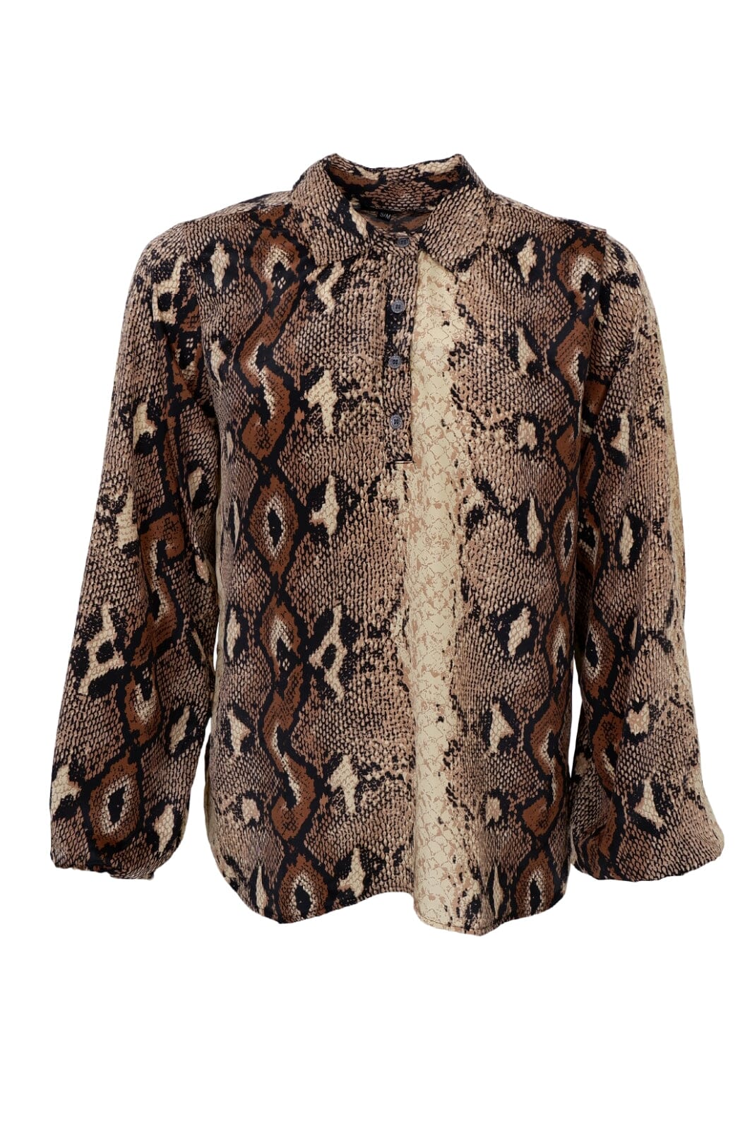 Black Colour - Bcluna Blouse With Collar - Python | Køb