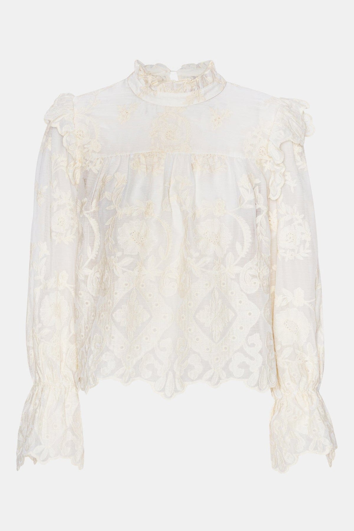 BYIC - Ellinoric Lace Shirt - vw Vintage White | Køb