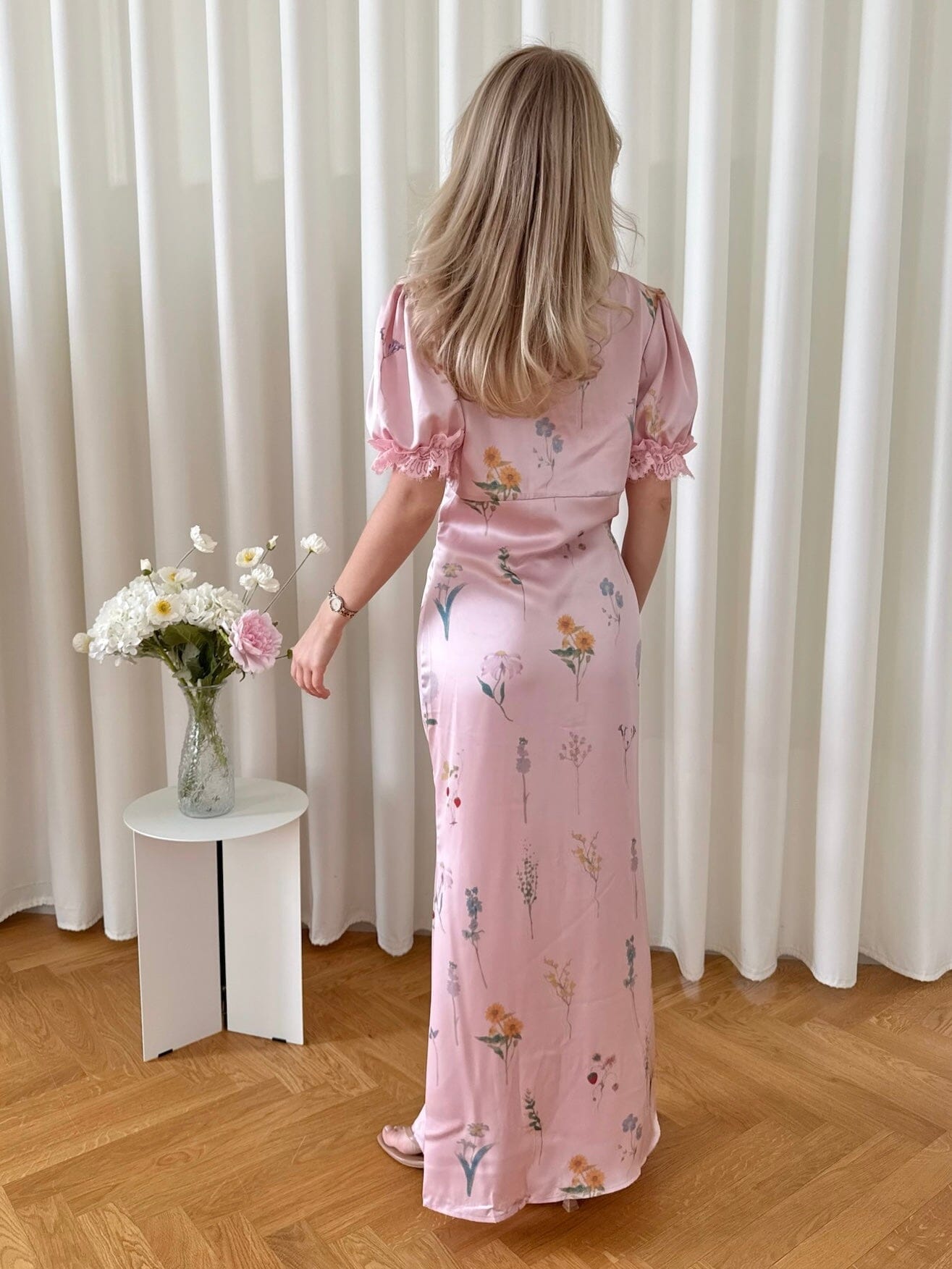 BYIC x Molly&My - Agneteic Long Dress A23810 - Pink Flower Print