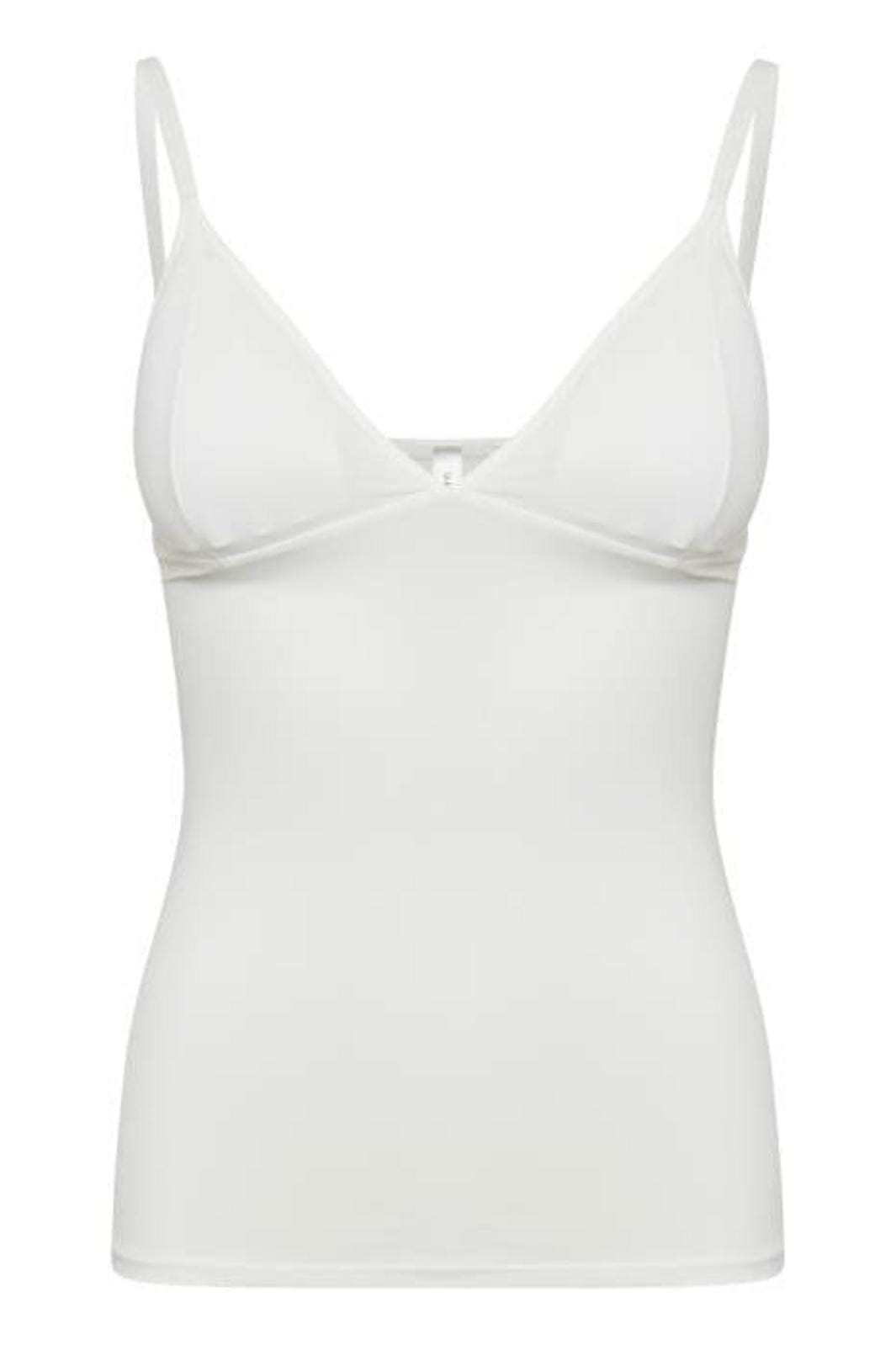 Gestuz - CamiGZ top NOOS - Egret | Hvid v-hals