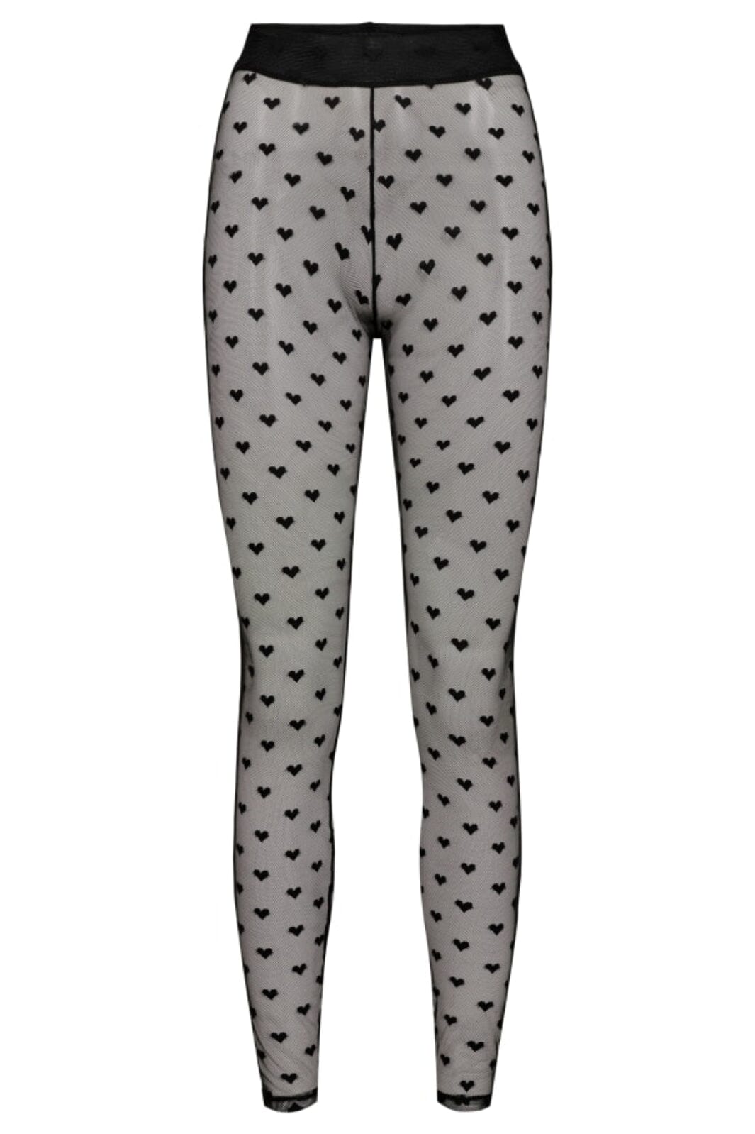 Liberte - Isa-Legging - Black Heart | Mesh med hjerter