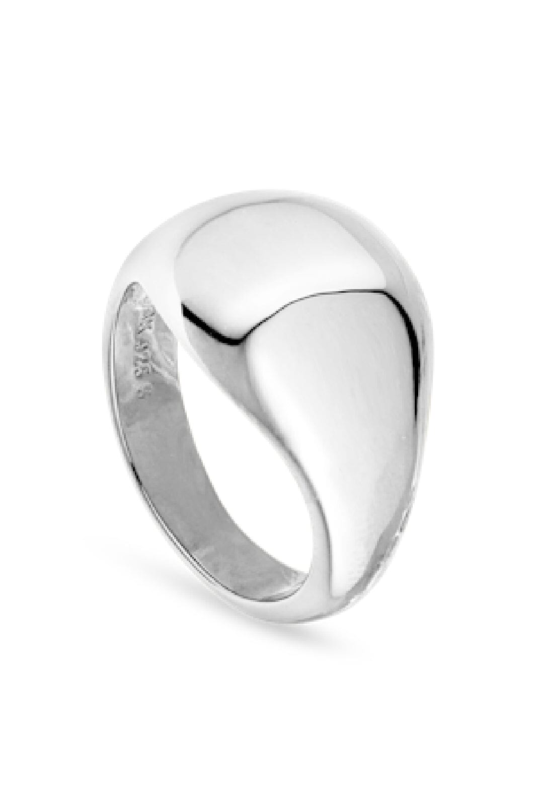 Jane Kønig - Atomic Dome Signet Ring - Forsølvet | Køb
