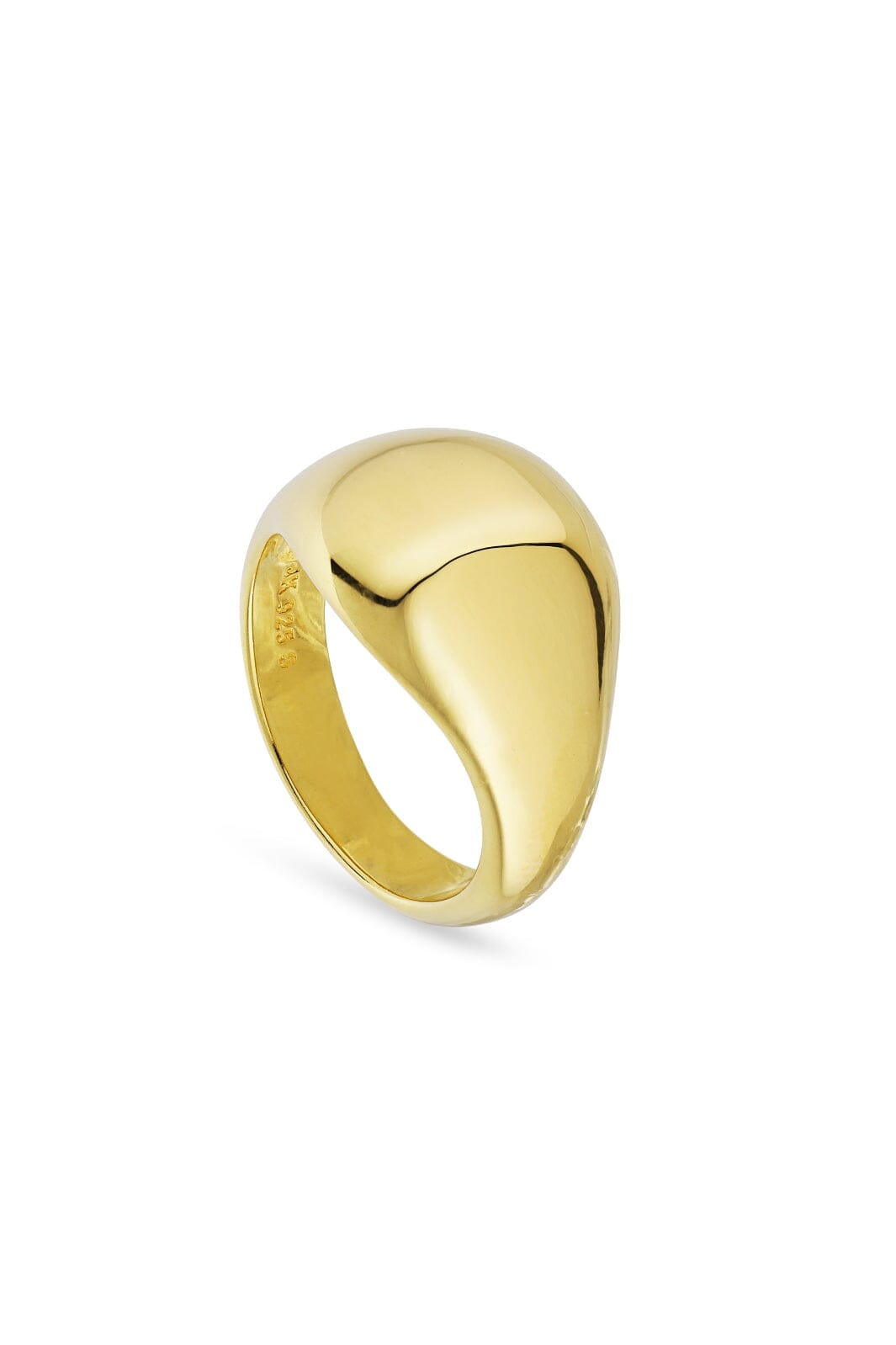 Jane Kønig - Atomic Dome Signet Ring - Forgyldt | Køb