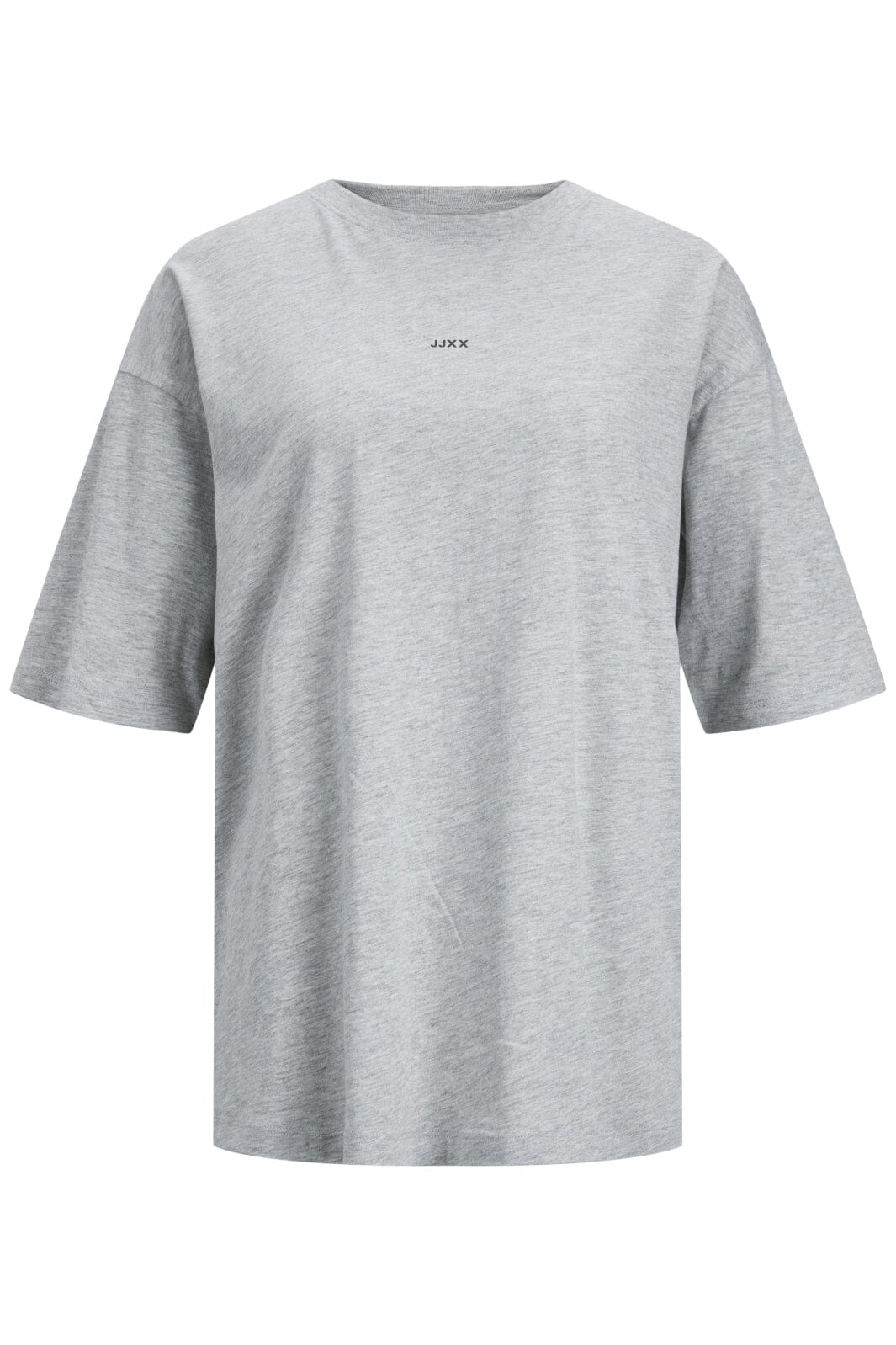 Jjxx - Jxandrea Loose Ss Logo Tee - 4229245 Light Grey Melange Black J