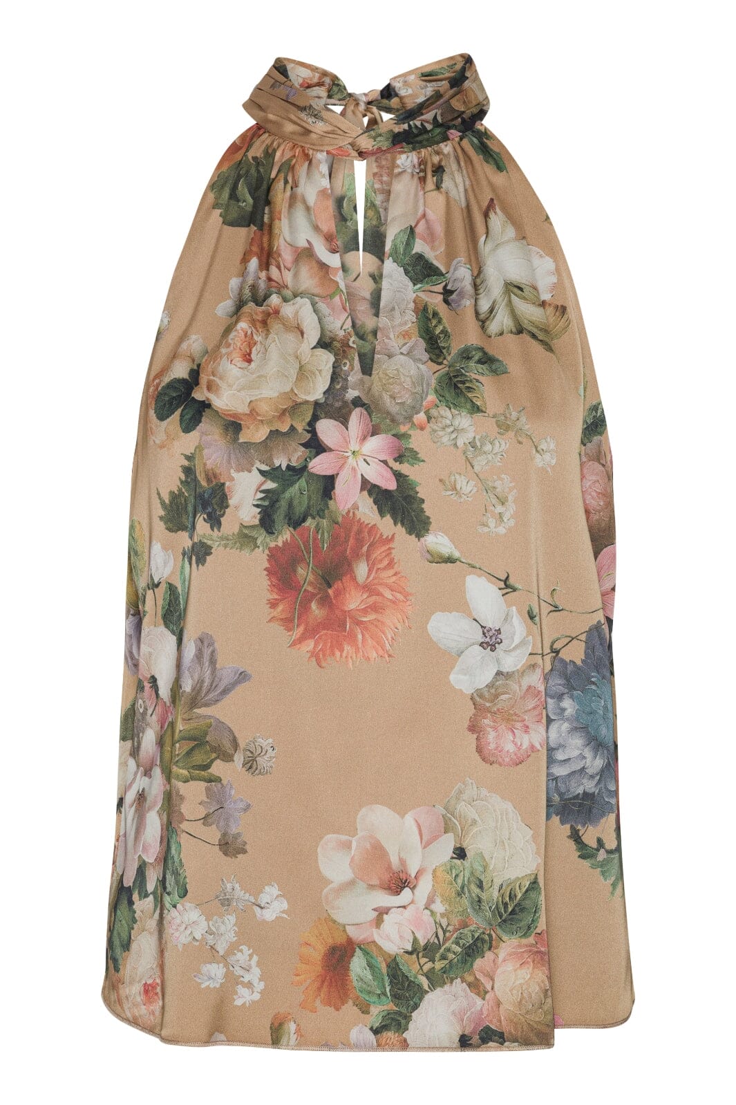 Karmamia - Ava Top 2170 - Taupe Bloom | Blomsterprint