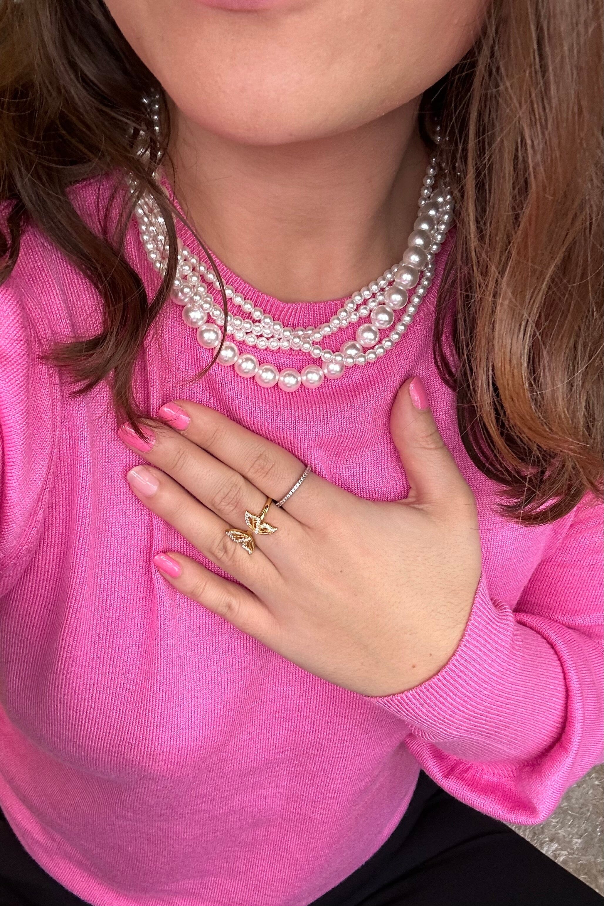 Mellow Moon - Pearl On Pleal Necklace - Forgyldt | Køb