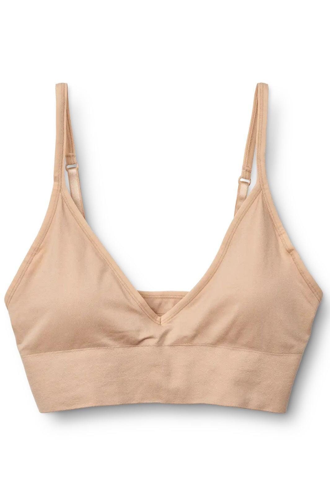 Molly&My Wardrobe - Luise Bra Top Narrow Strap W Padding - Nude