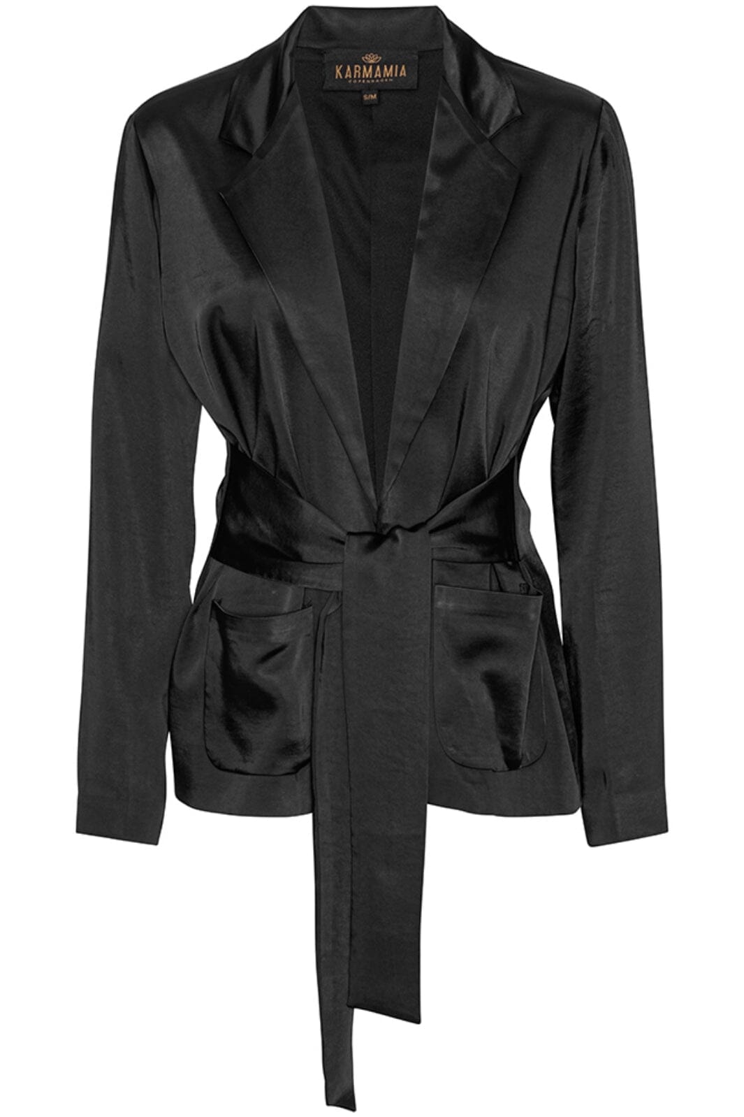 Karmamia - Rex Tie Blazer - Black Rich Satin | Køb her